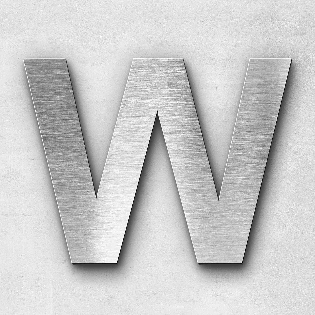 Metal letter W - Series Arial