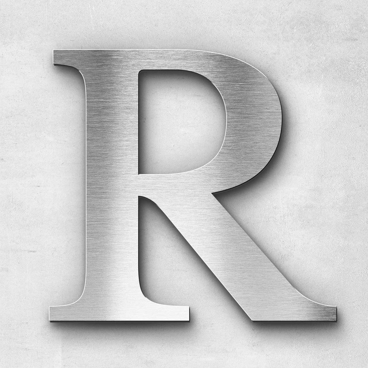 Metal Letter R Uppercase - Serif Series