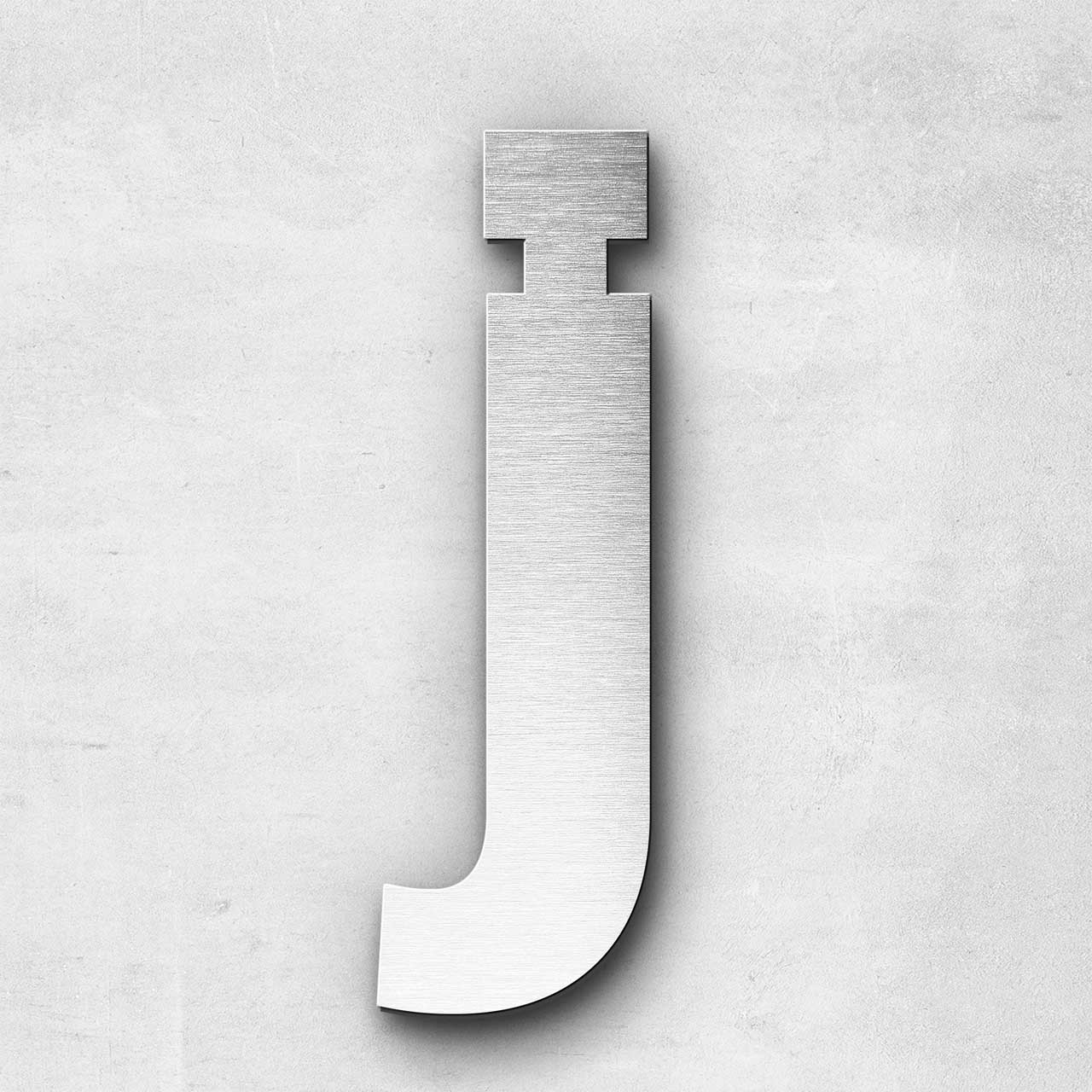 Metal Letter j Lowercase - Sans Series